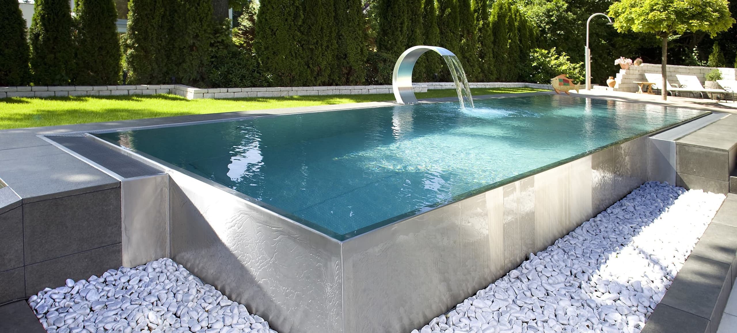 Privat pool with infinity overflow Schondorf | BERNDORF…